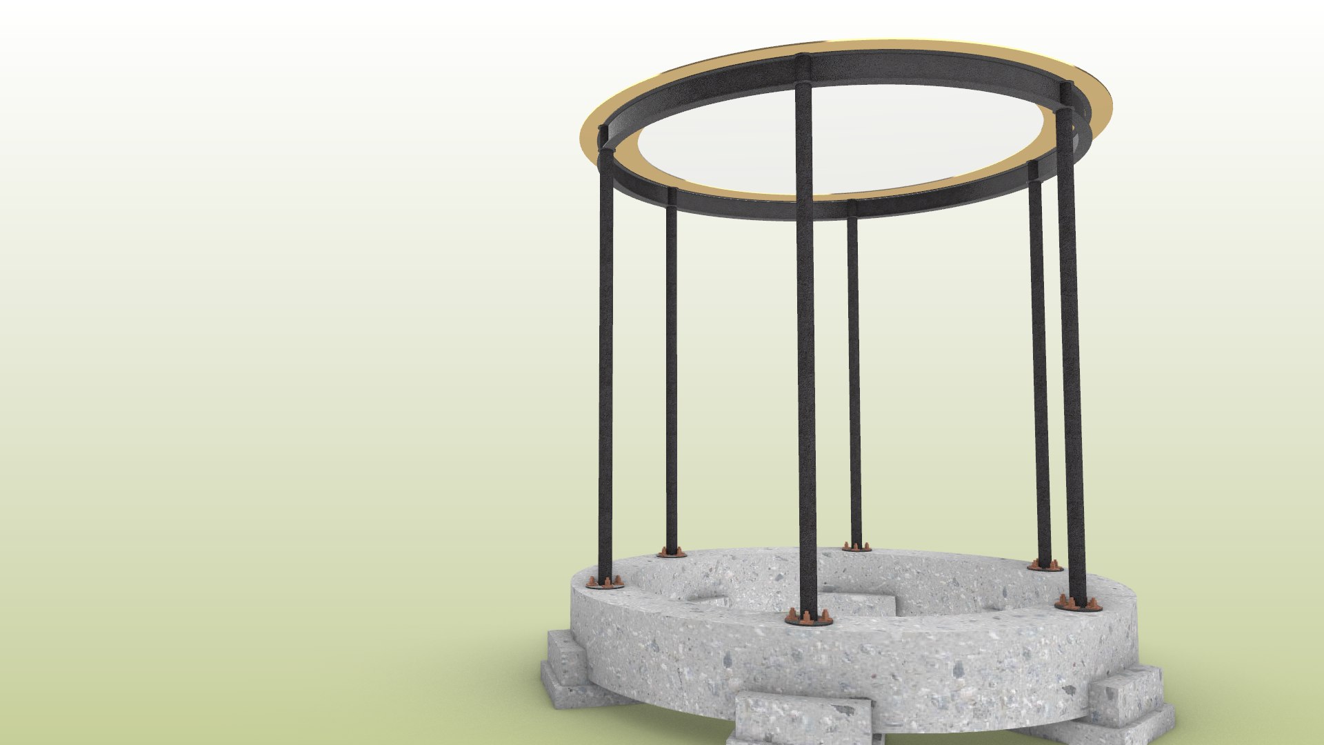 Circular Steel-framed Building 3D Model - TurboSquid 2057639