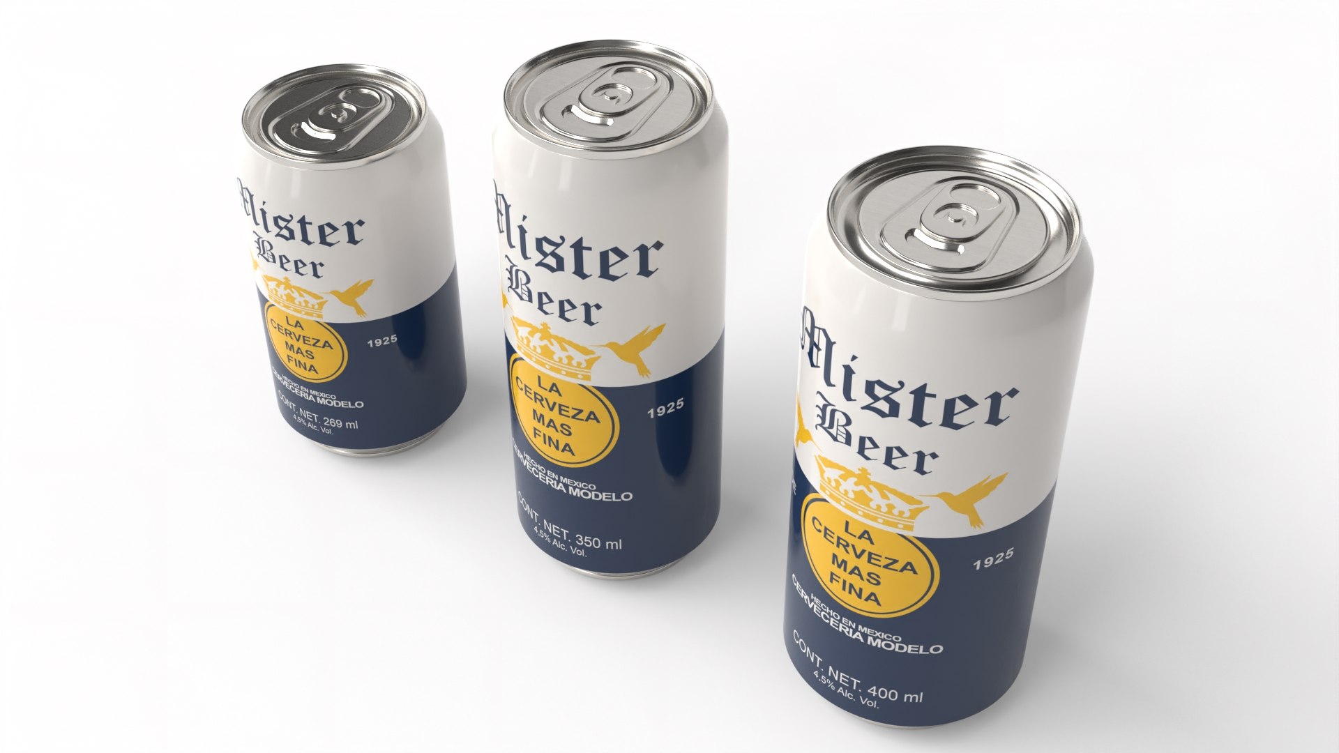 3D Beer Can Pack 01 - TurboSquid 1749207