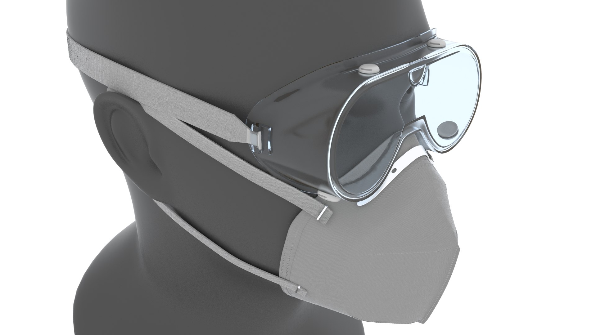 3D N95 Respirators Safety - TurboSquid 1565491