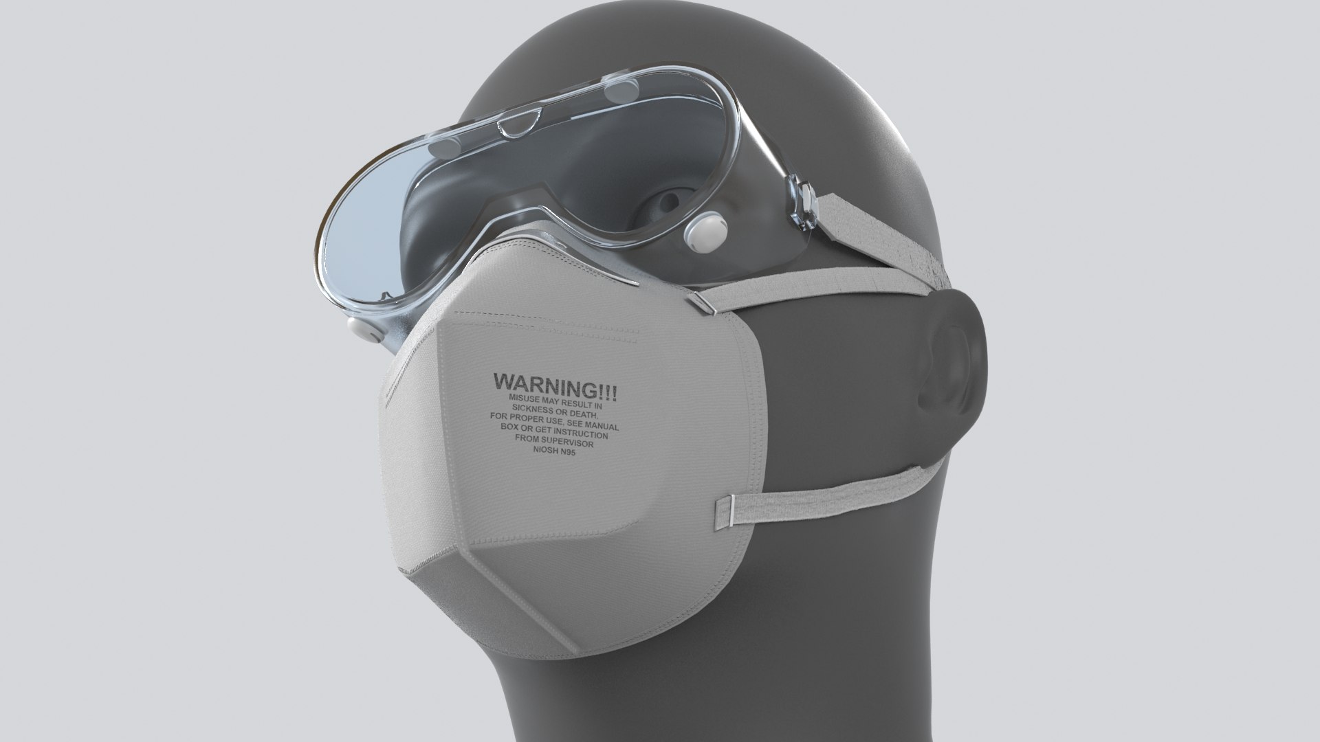 3D N95 Respirators Safety - TurboSquid 1565491