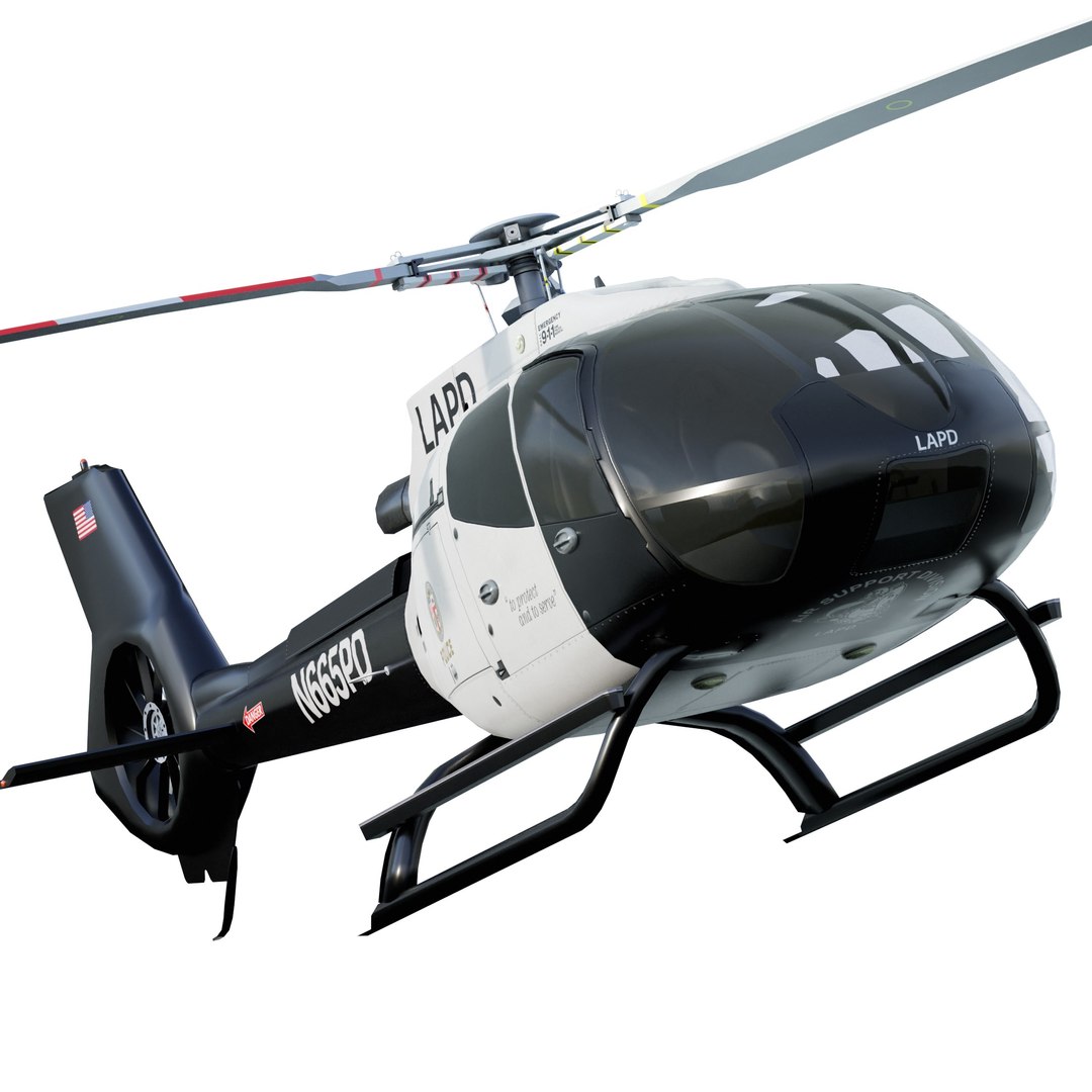 Helicopter Pack EC130-H130 LAPD Livery Modelo 3D - TurboSquid 1919791