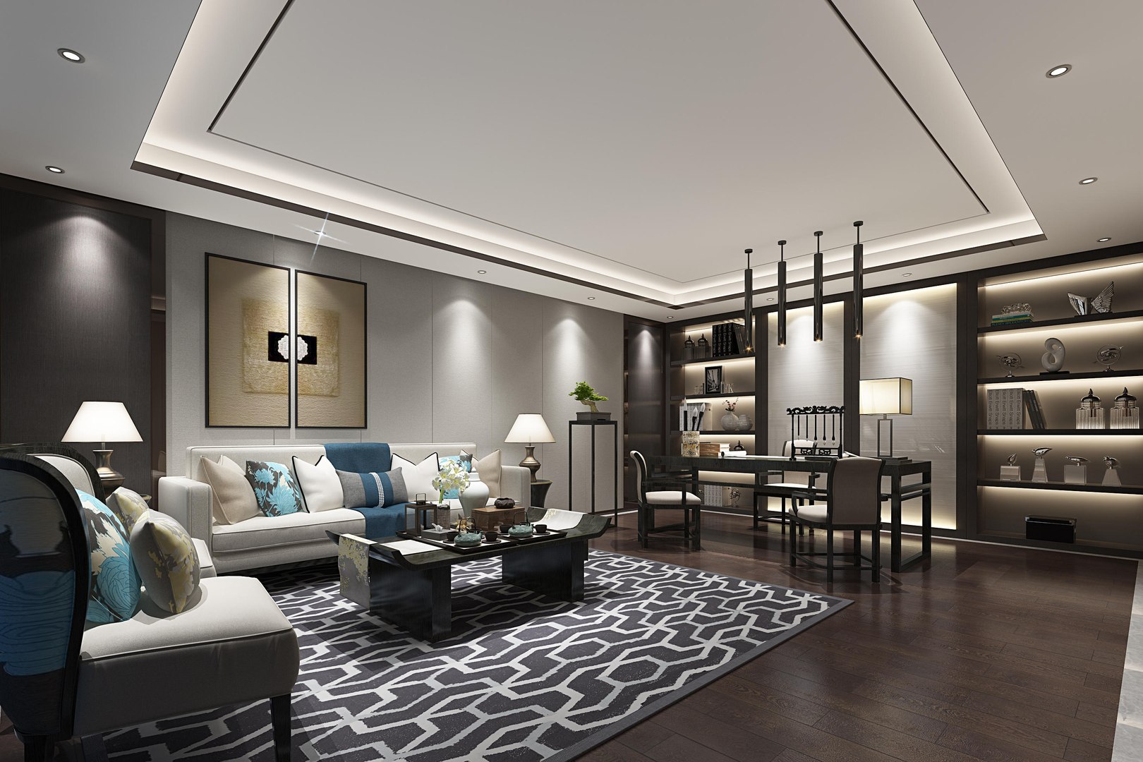 79- New Chinese Style Living Room 3D - TurboSquid 2026704