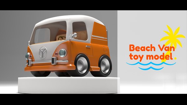 BEACH VAN TOY MODEL3Dモデル - TurboSquid 1978148