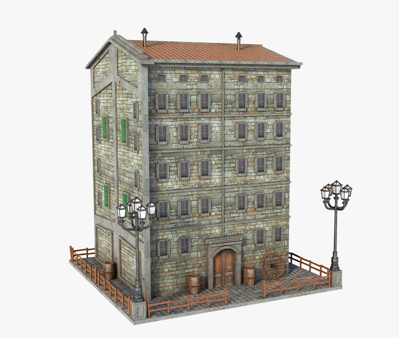 3D Building Old - TurboSquid 1309497
