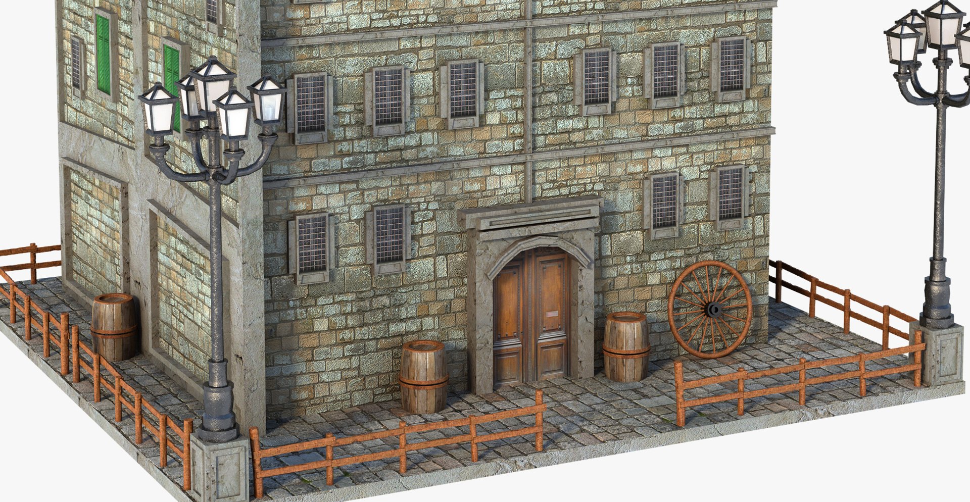 3D Building Old - TurboSquid 1309497