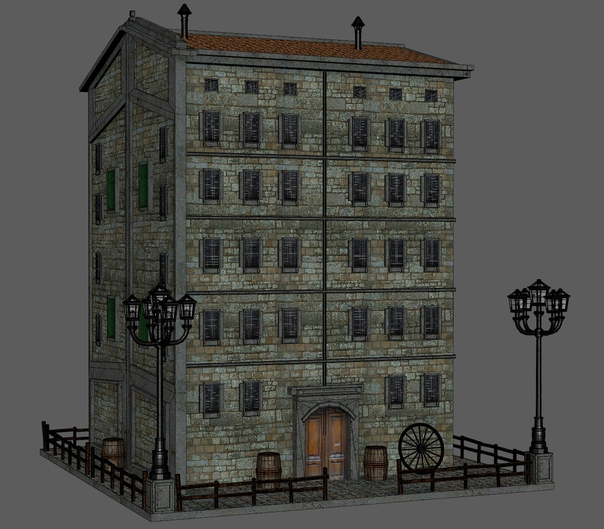3D Building Old - TurboSquid 1309497