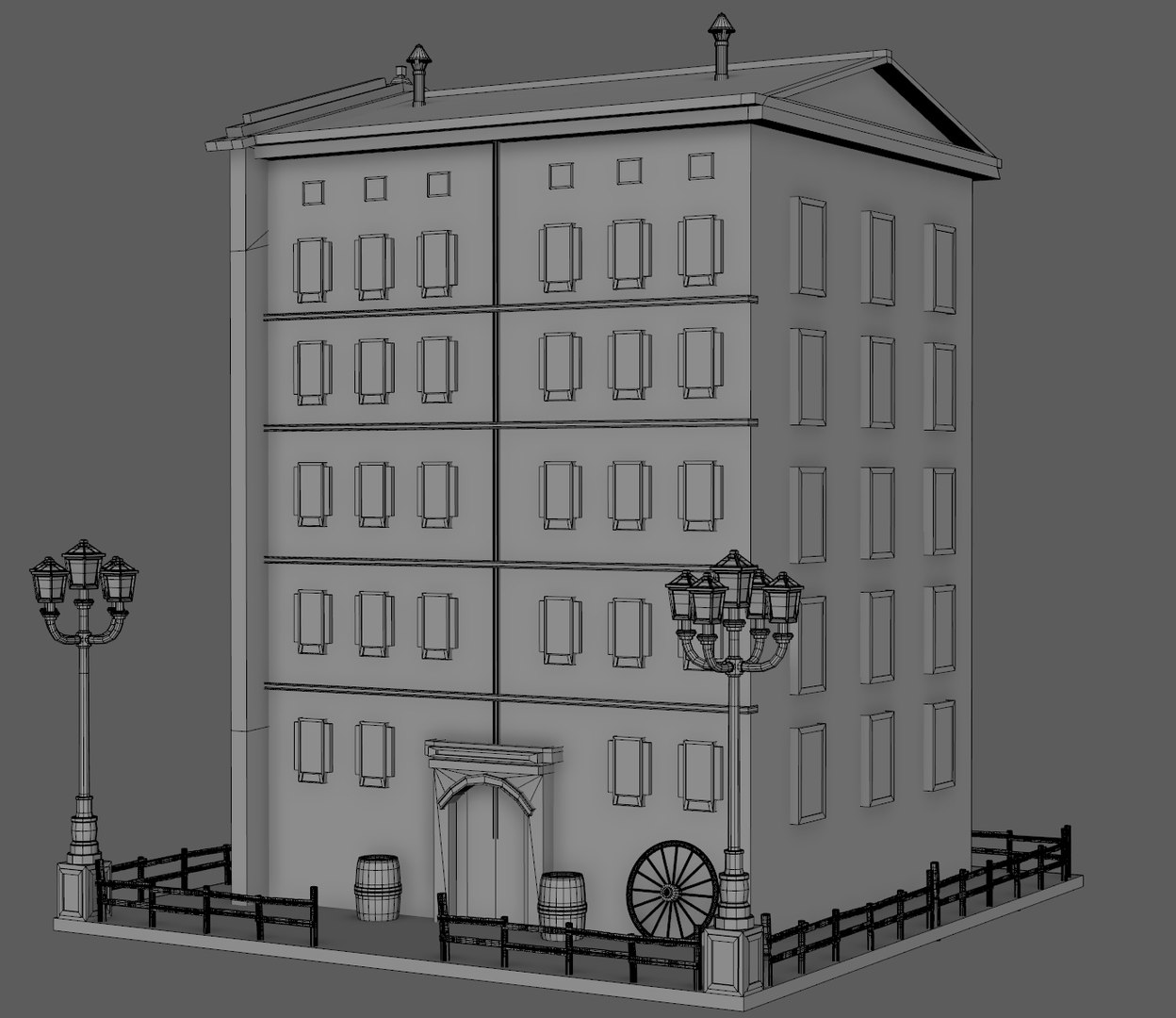 3D Building Old - TurboSquid 1309497