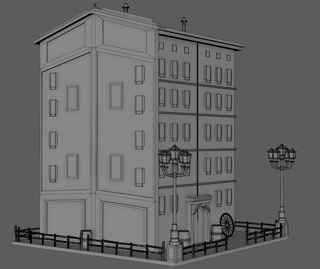 3D Building Old - TurboSquid 1309497