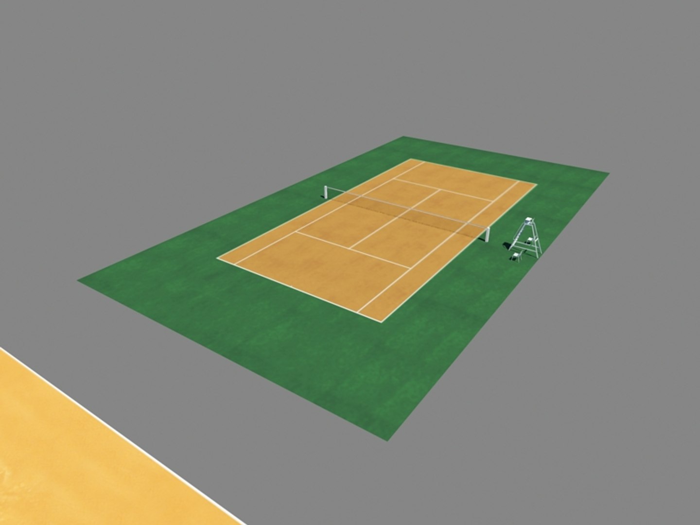 Field Track Court 3d Model