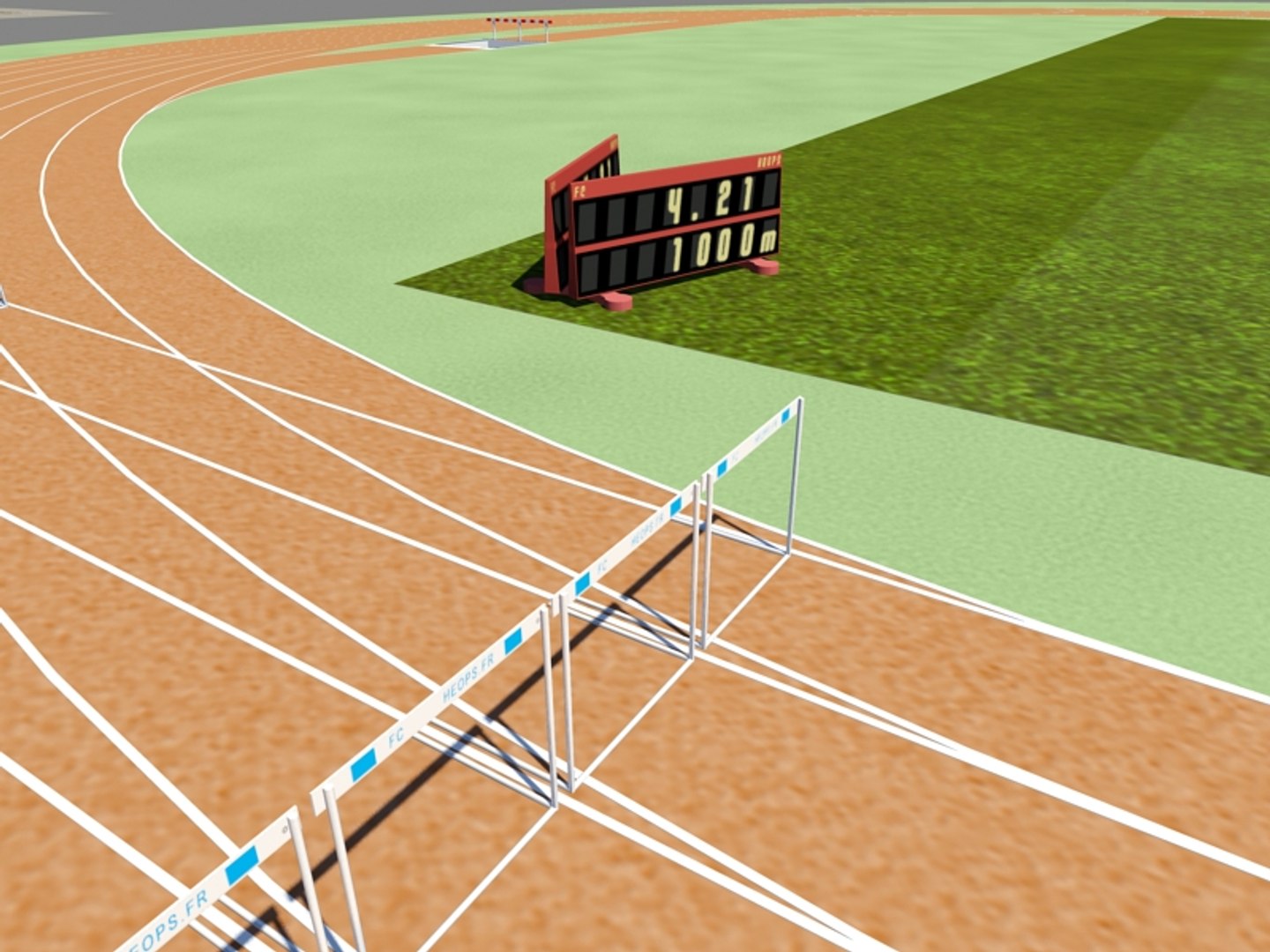 Field Track Court 3d Model