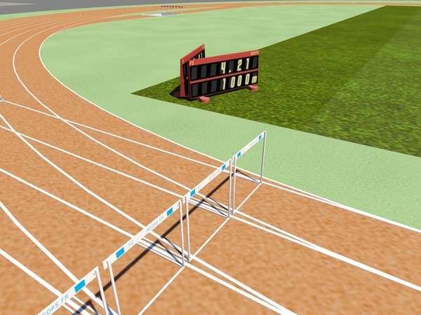 field track court 3d model