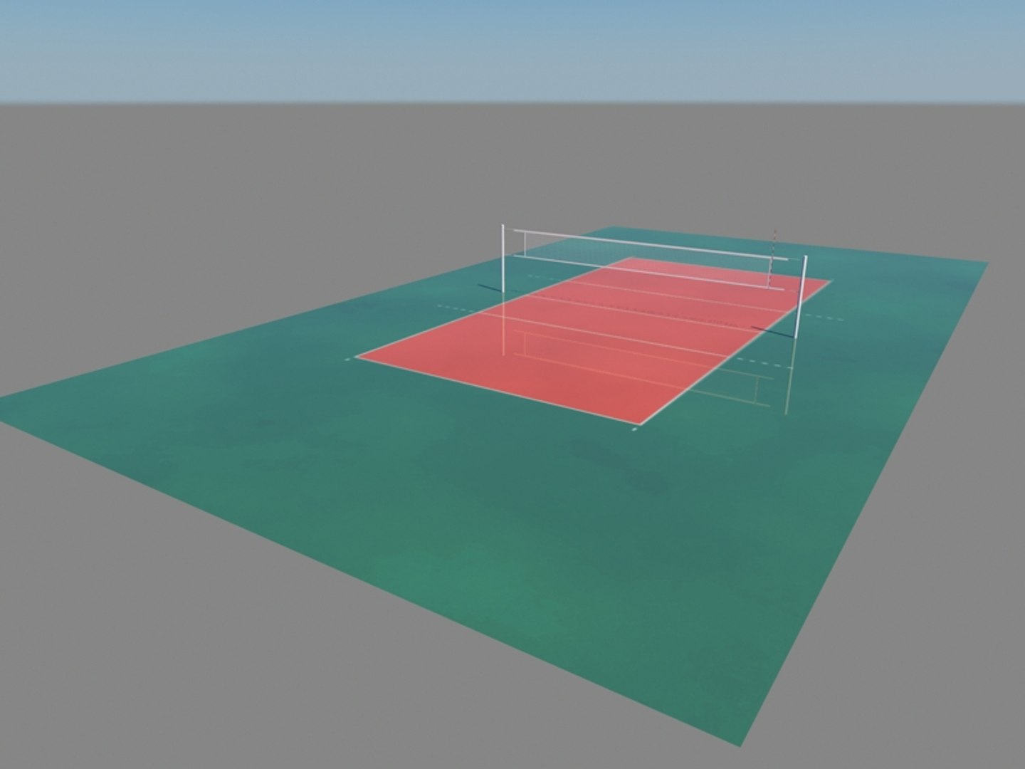 Field Track Court 3d Model