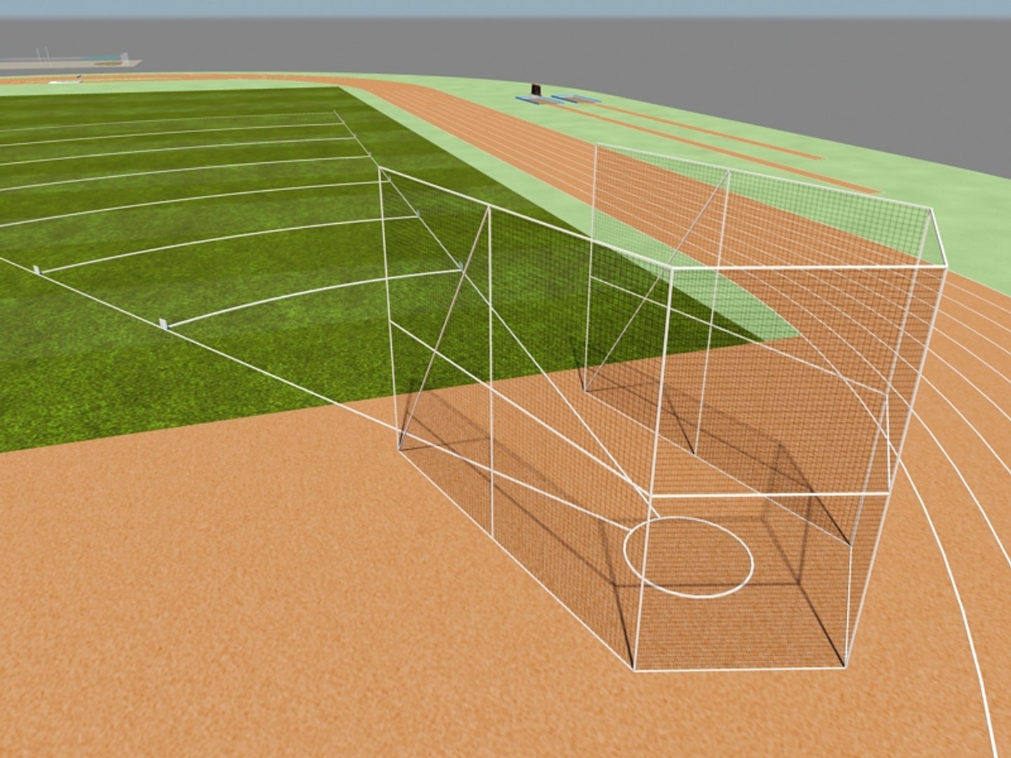 Field Track Court 3d Model