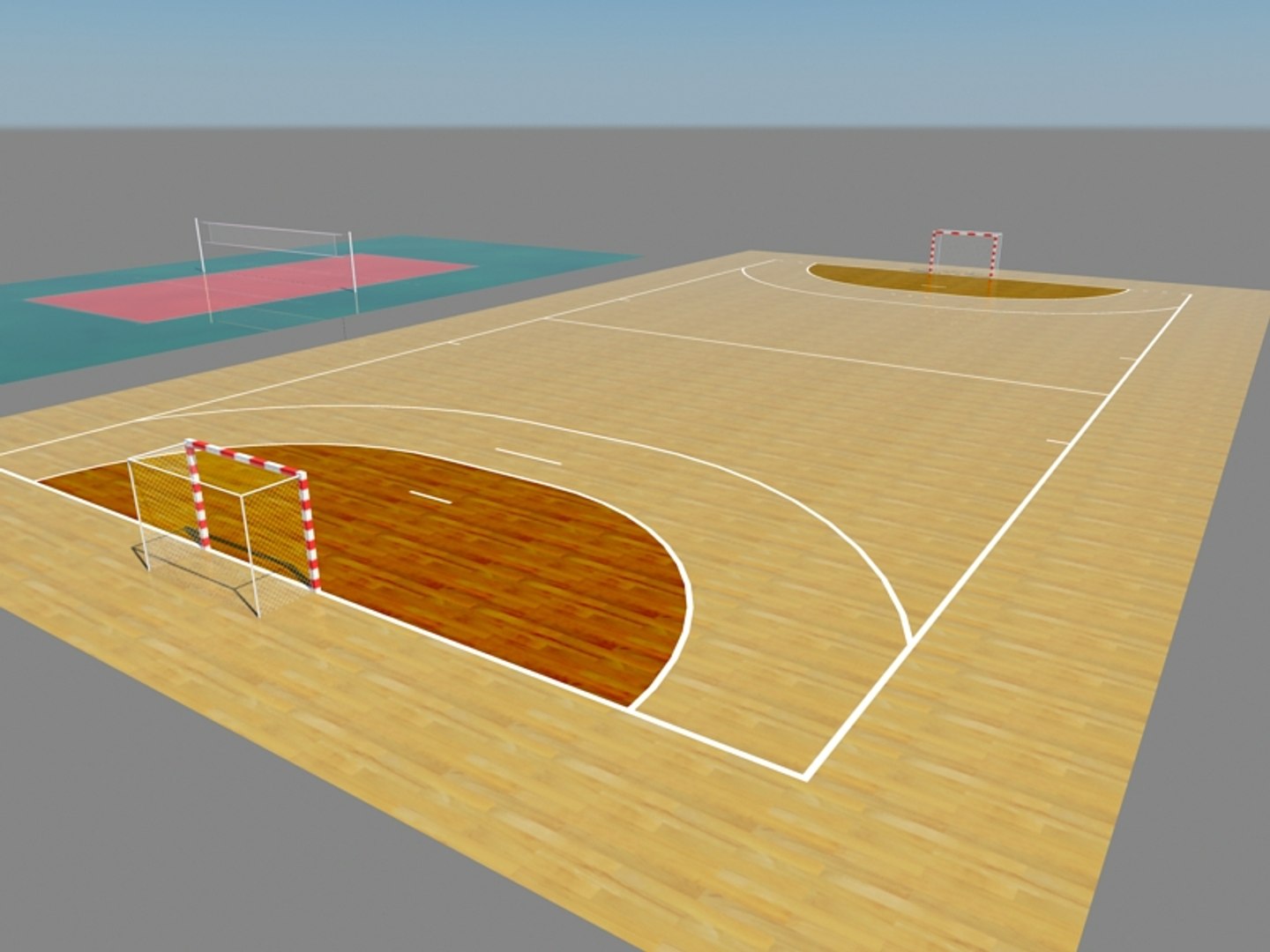 Field Track Court 3d Model