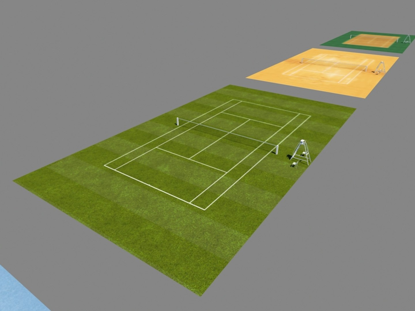 Field Track Court 3d Model