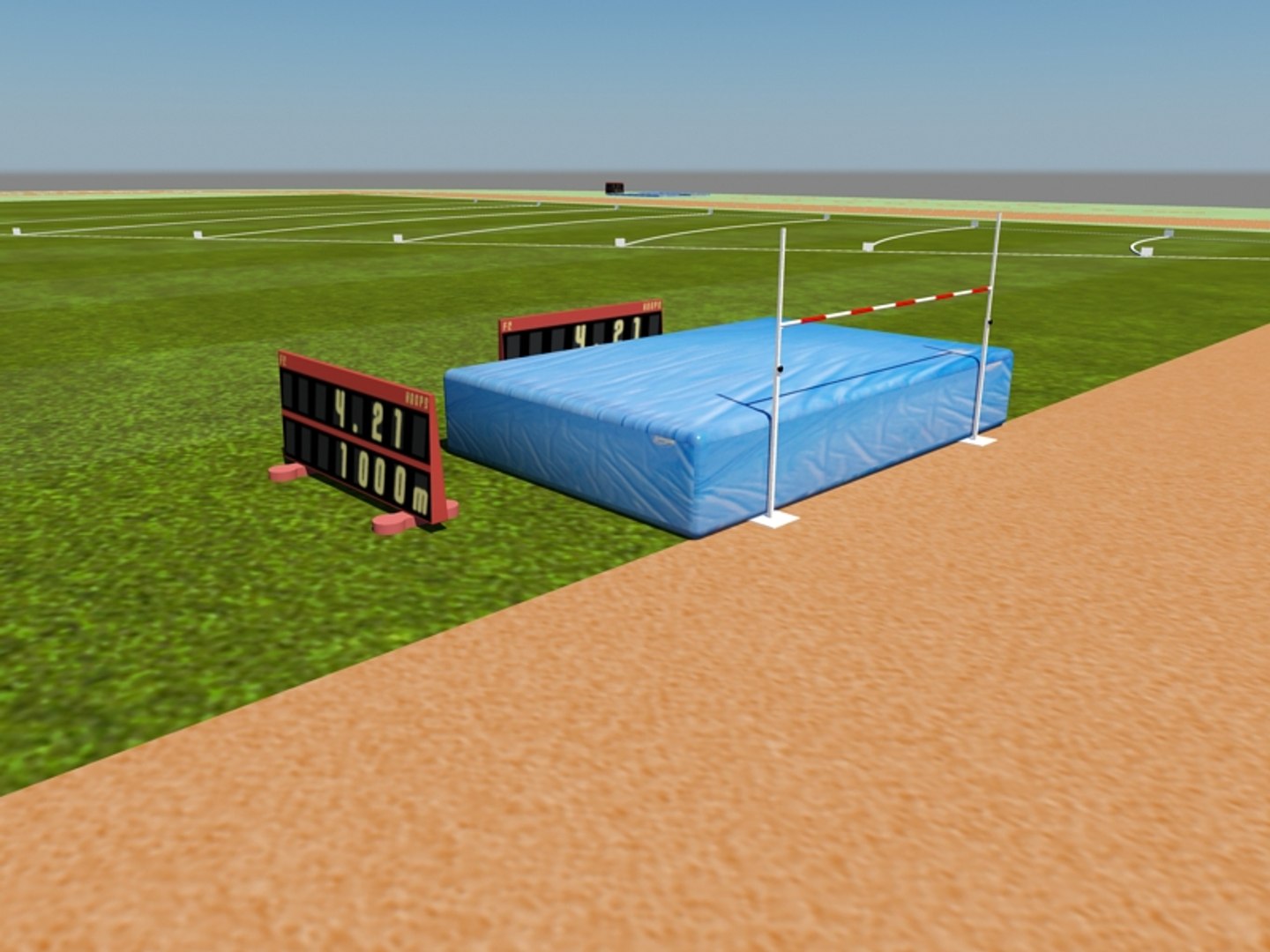 Field Track Court 3d Model