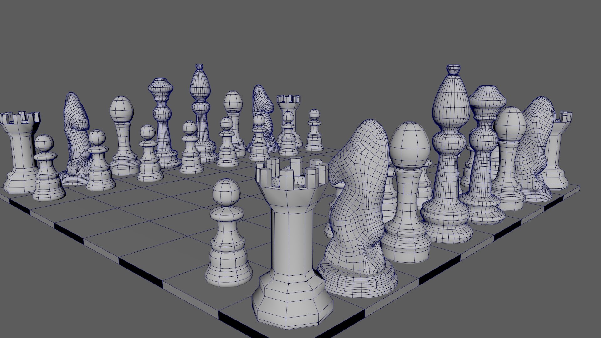 Chess Model Set 3D - TurboSquid 2226410