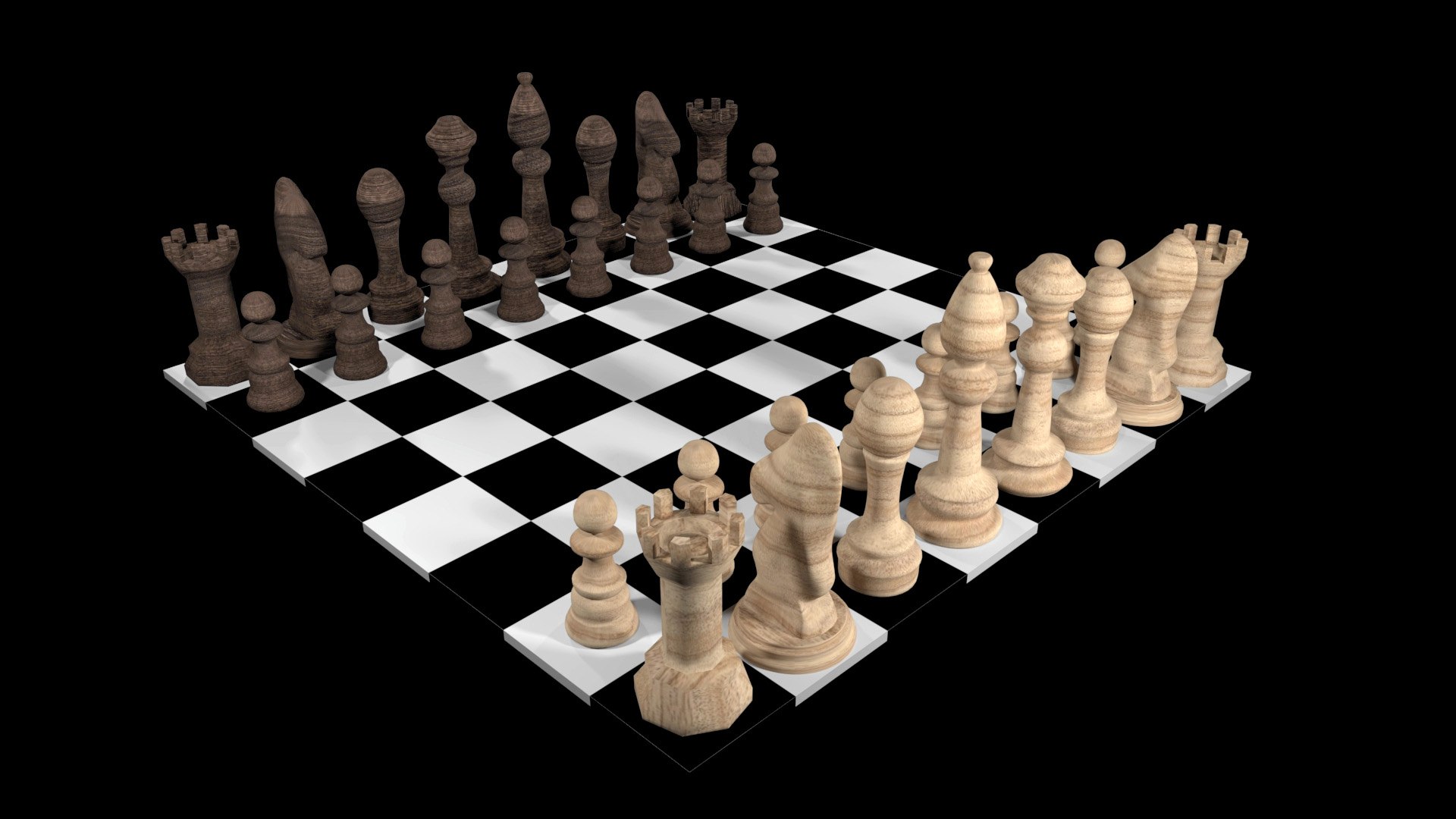 Chess Model Set 3D - TurboSquid 2226410