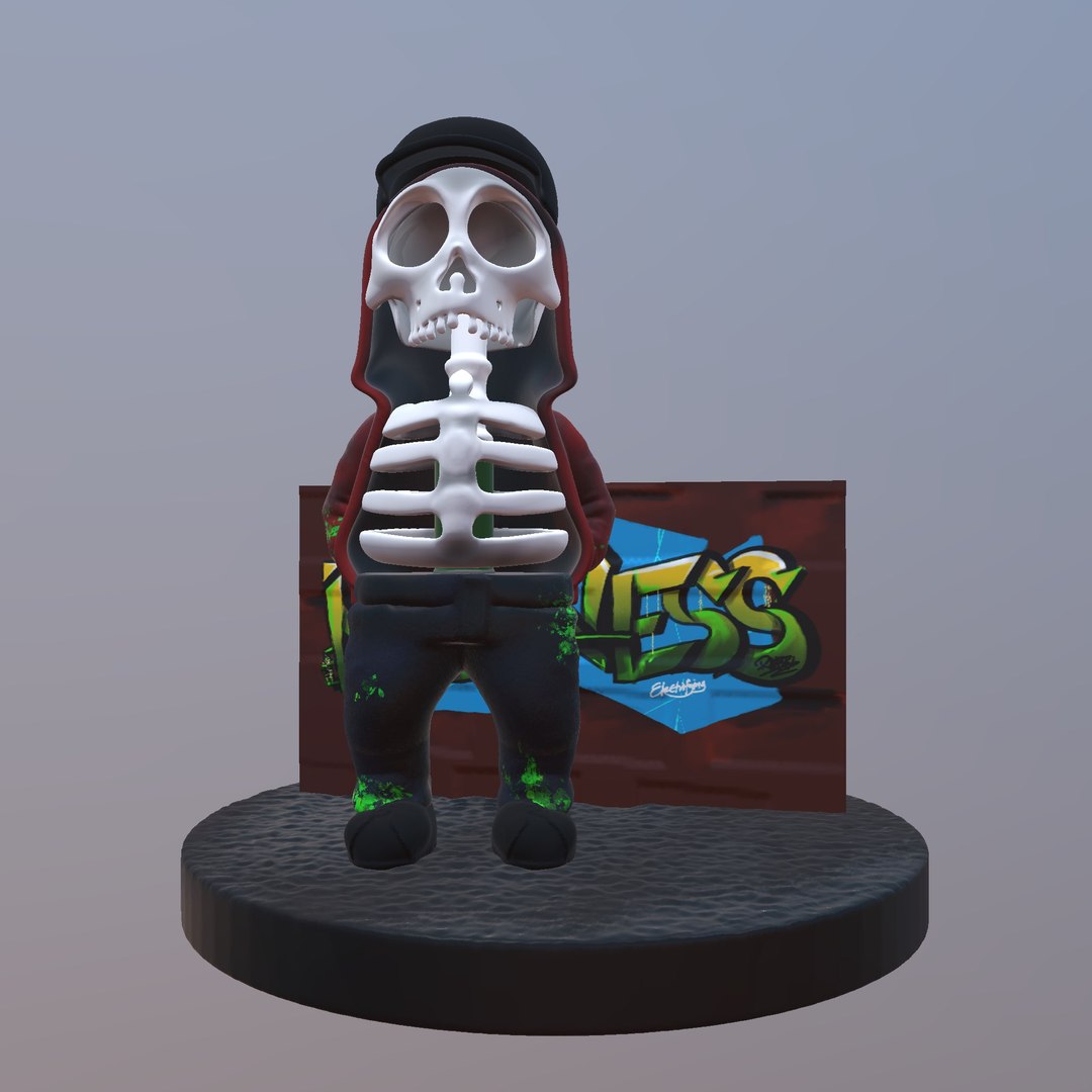 Skull Graffiti 3D Model - TurboSquid 2221812