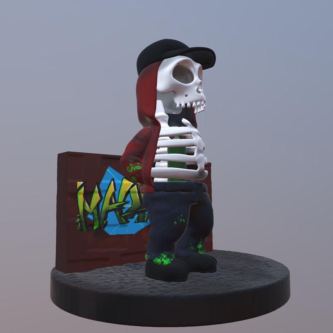 Skull Graffiti 3D Model - TurboSquid 2221812