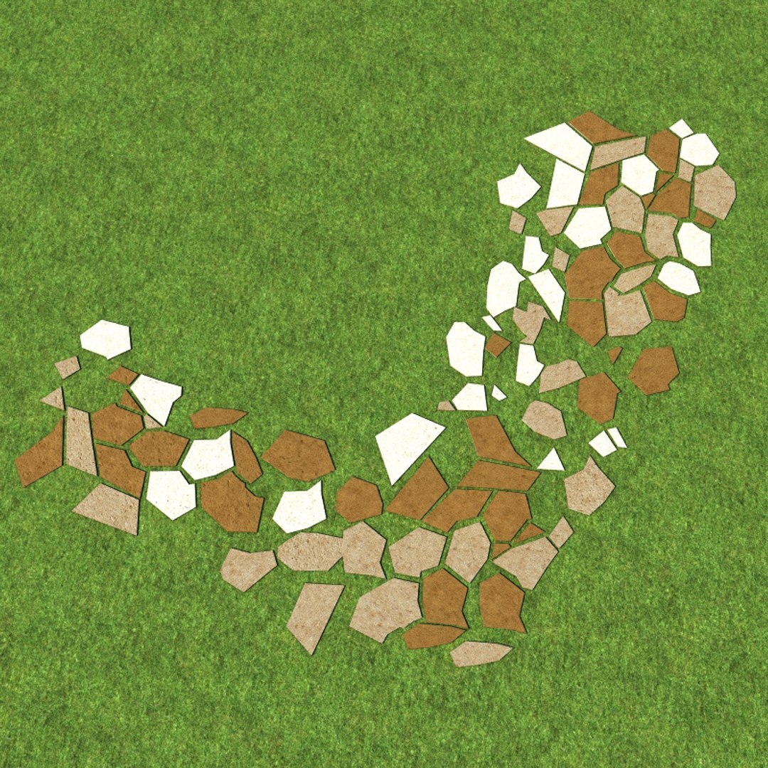 3d Model Garden Path Paving