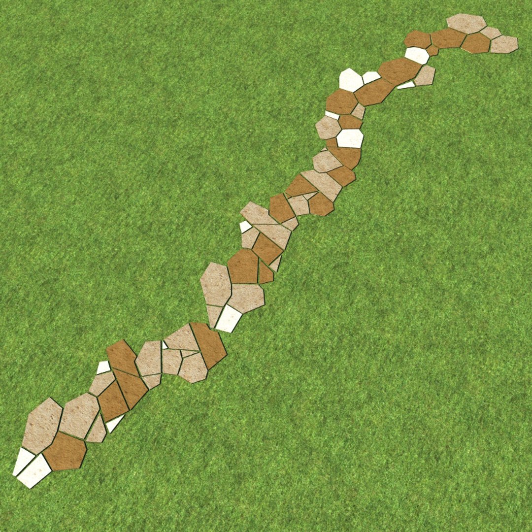 3d Model Garden Path Paving