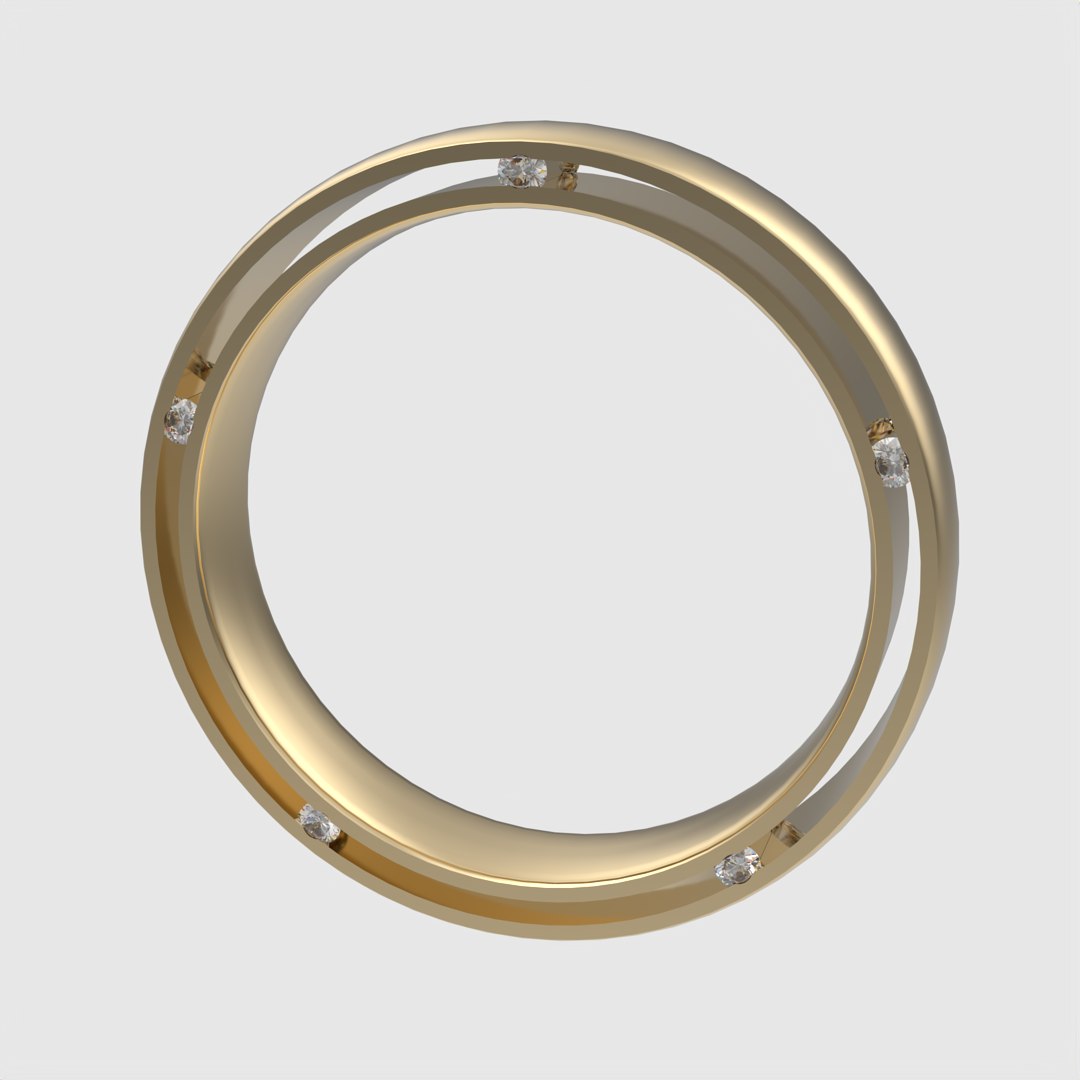 3D Sleek Modern Inset Ring JDBCo - TurboSquid 2344489