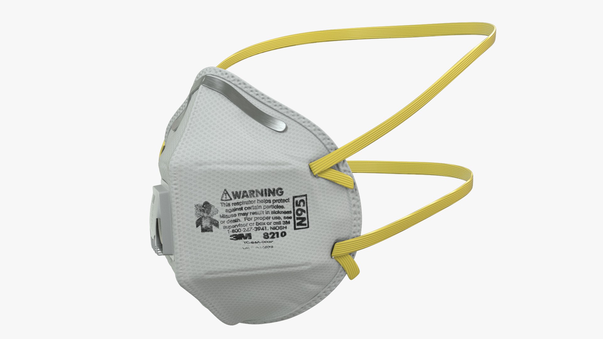 3D N95 Flat Fold Respirator - TurboSquid 1525601