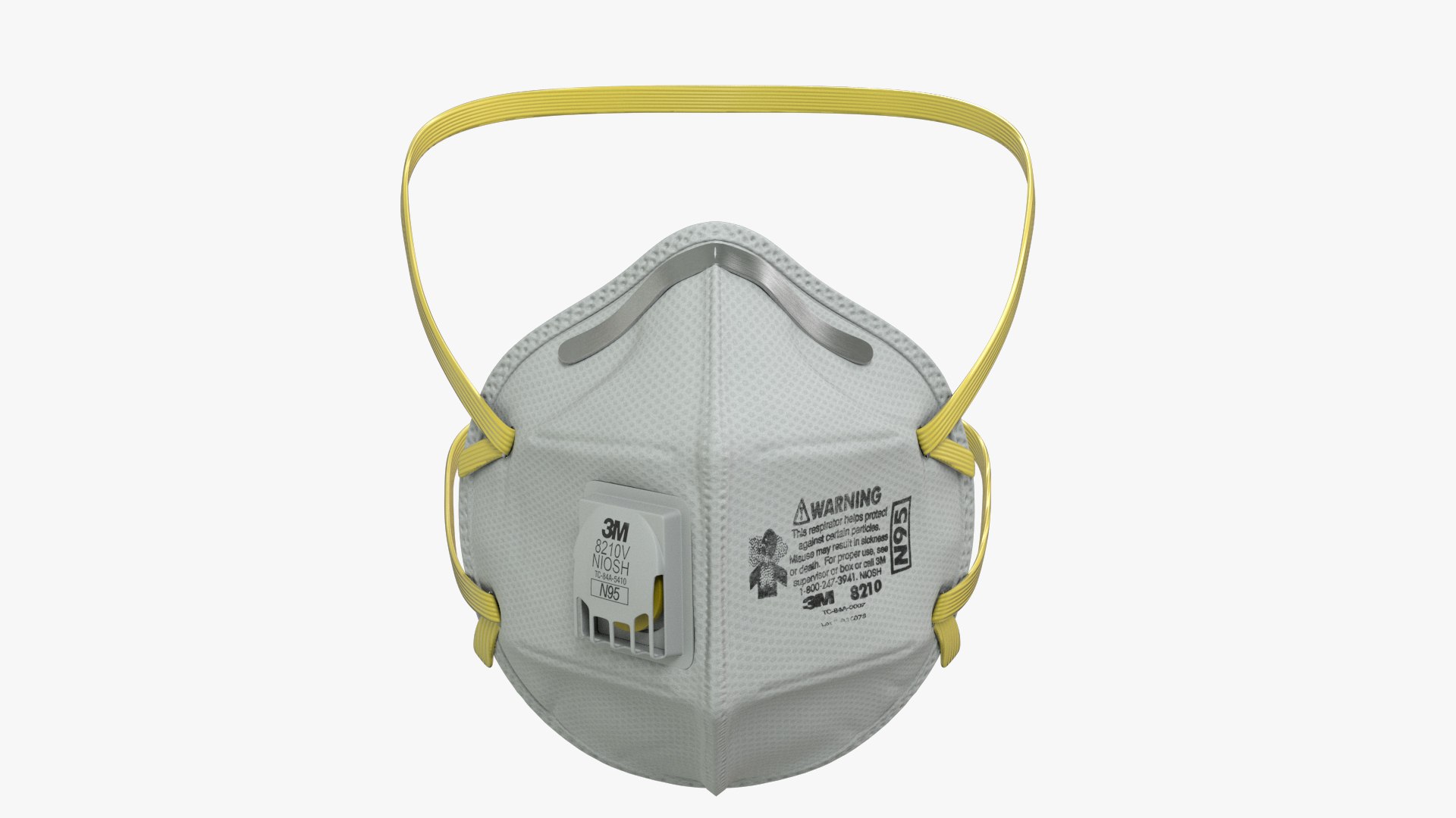 3D N95 Flat Fold Respirator - TurboSquid 1525601