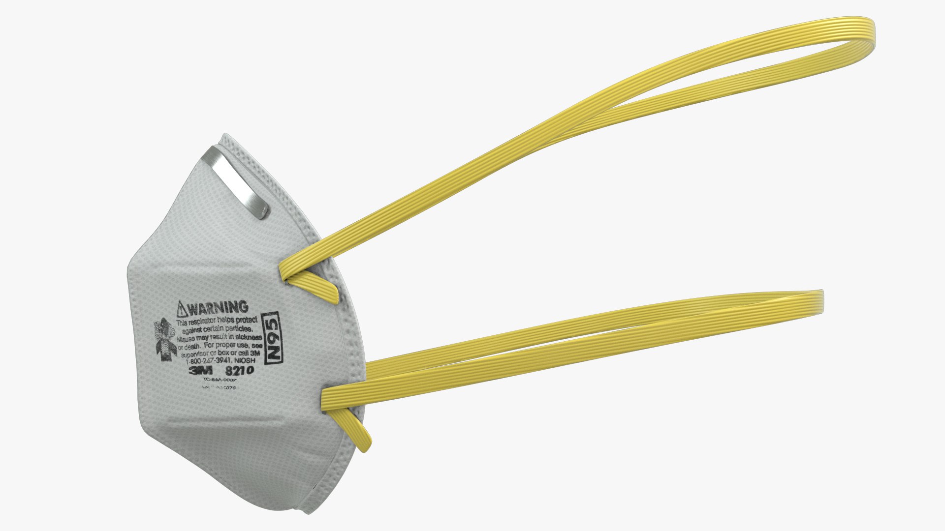 3D N95 Flat Fold Respirator - TurboSquid 1525601