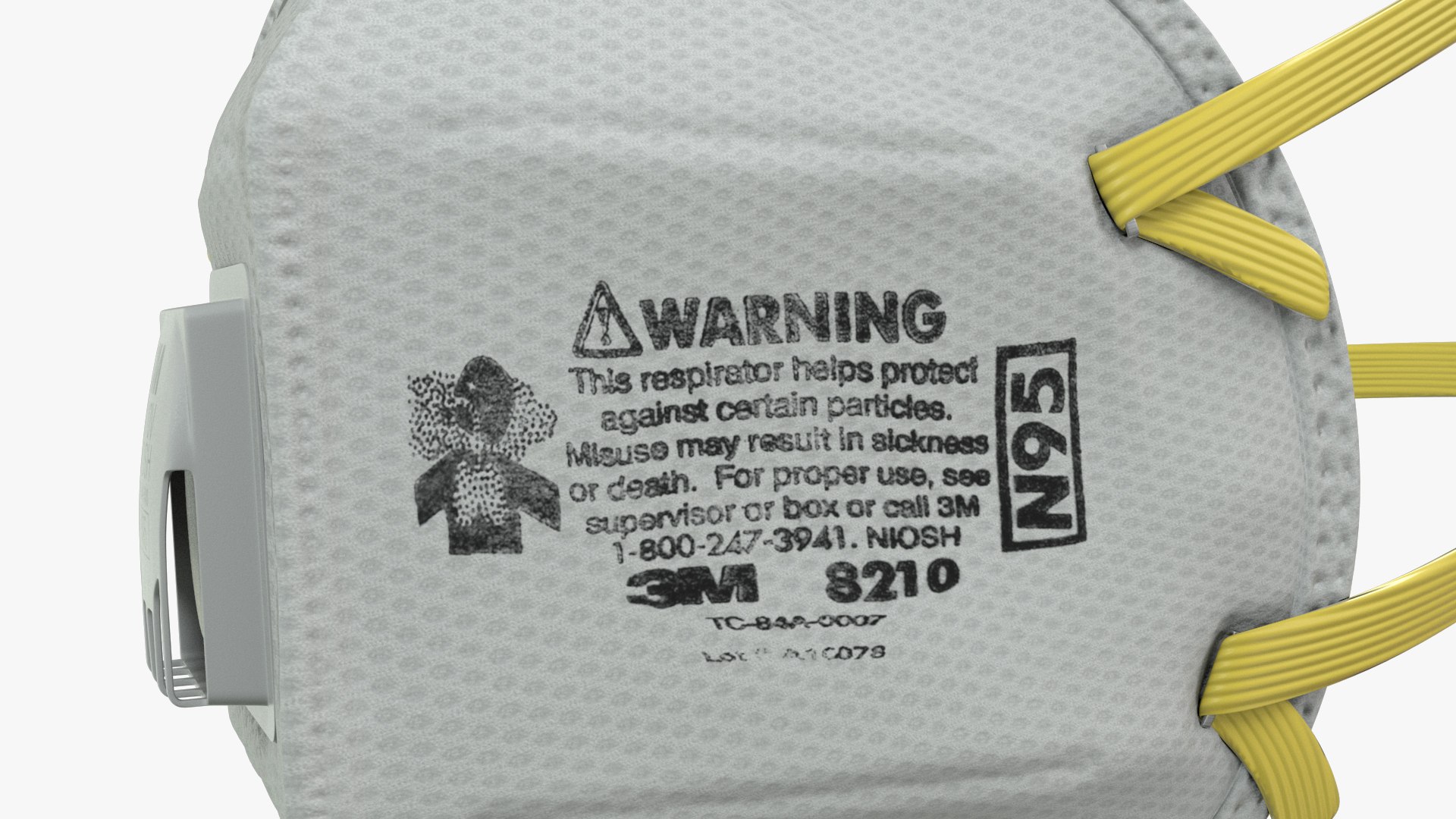 3D N95 Flat Fold Respirator - TurboSquid 1525601