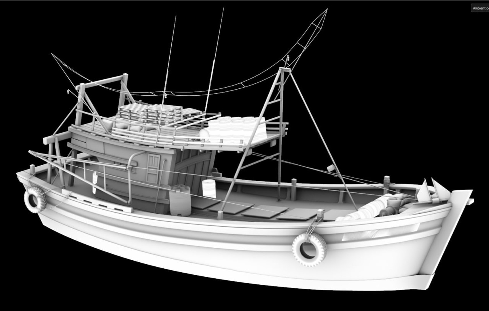 3D Trawler Fishing Vessel LOD Game Ready Rigged Model - TurboSquid 2354923