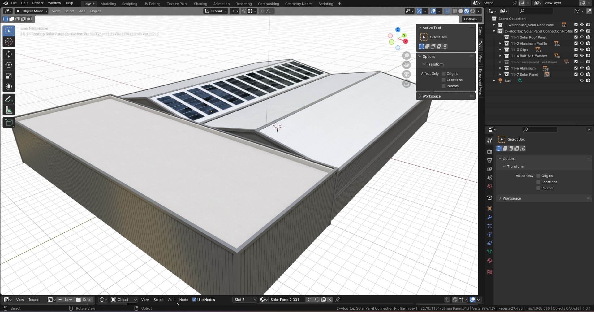 3D Rooftop Solar Systems Type-1 - TurboSquid 2328293