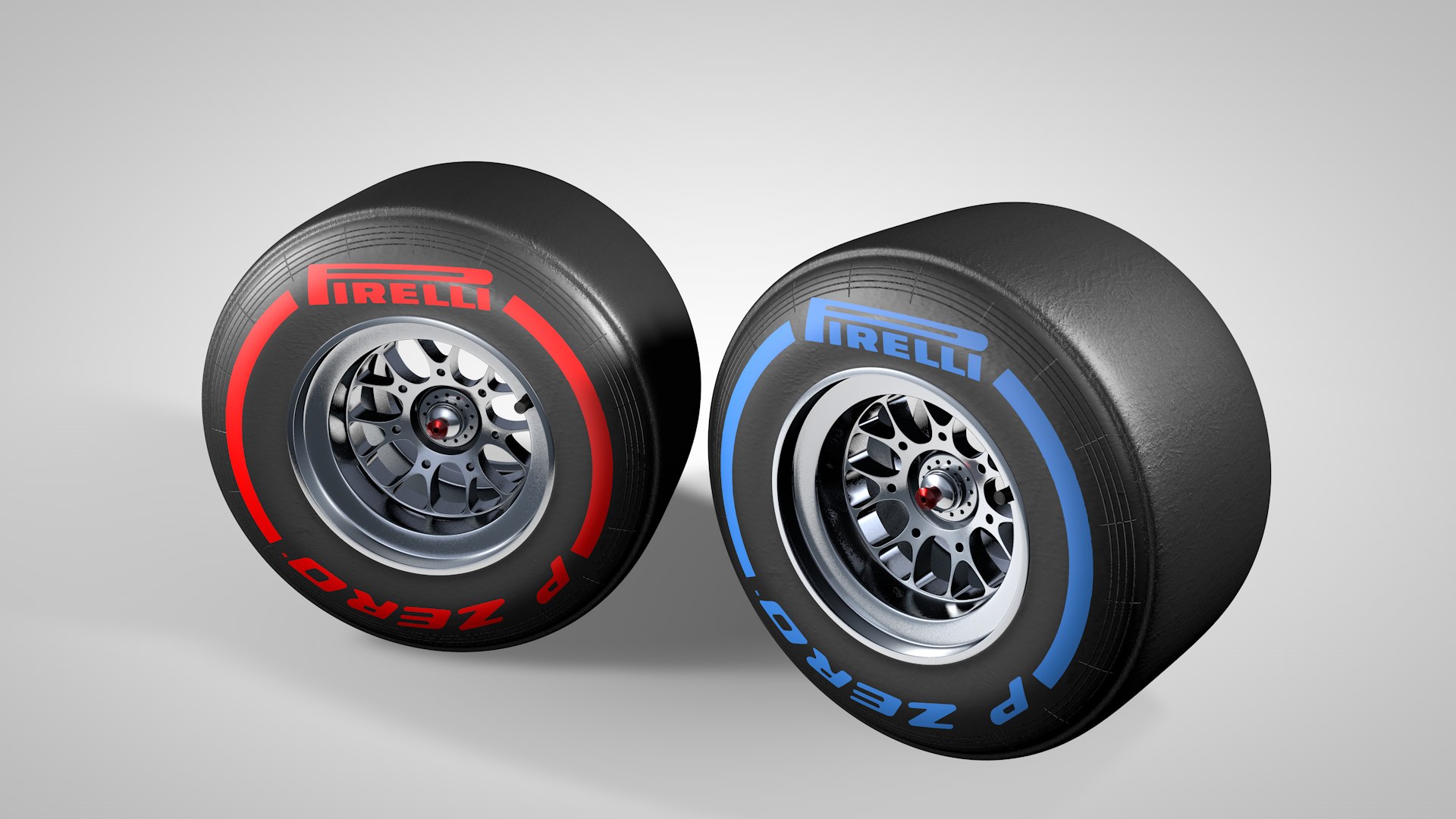 F1 Rims Tires Types 3d C4d