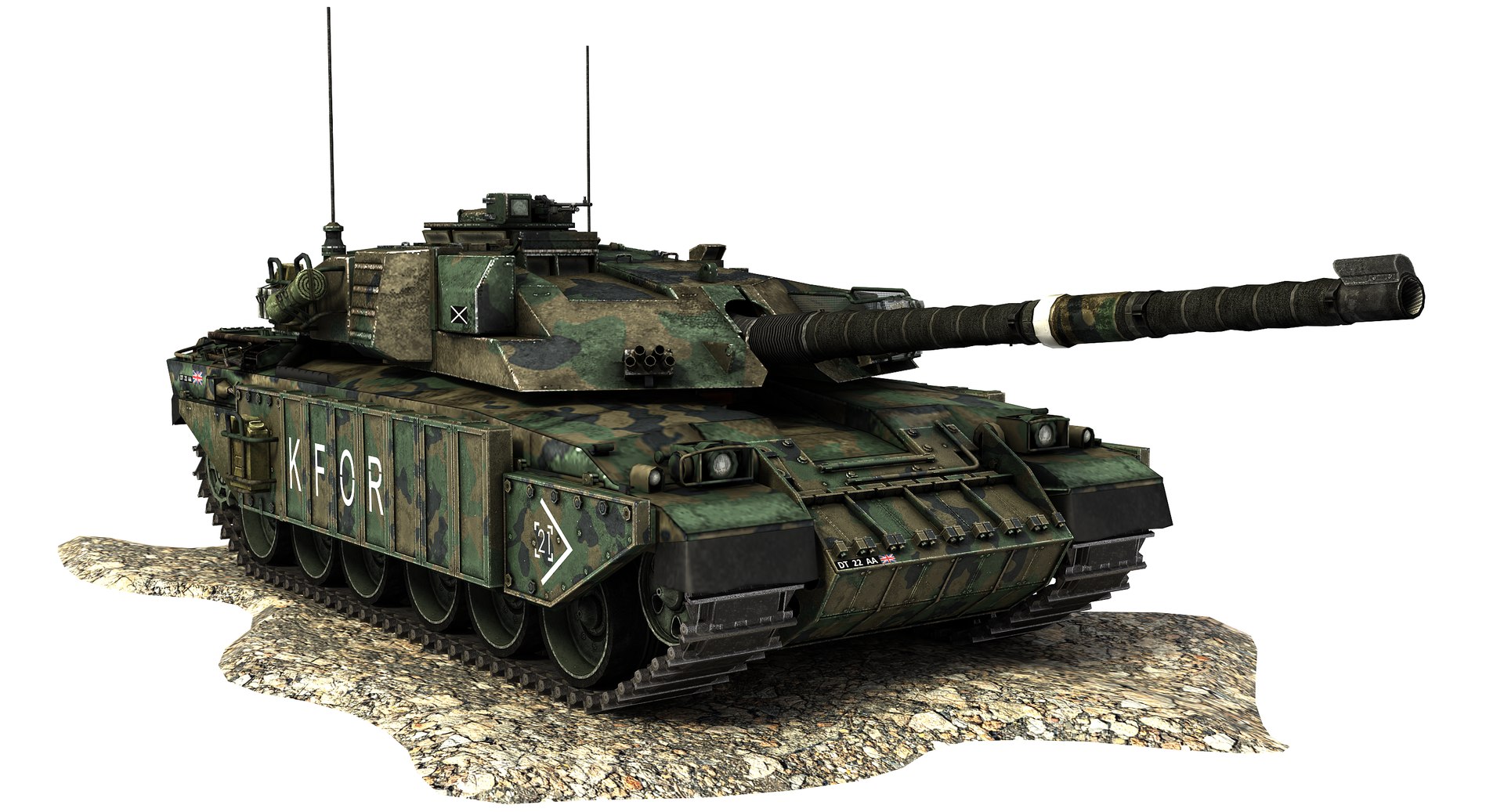 Challenger Battle Tank 3d Model