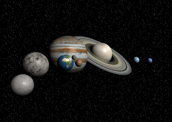 3d hi resolution planetary solar model