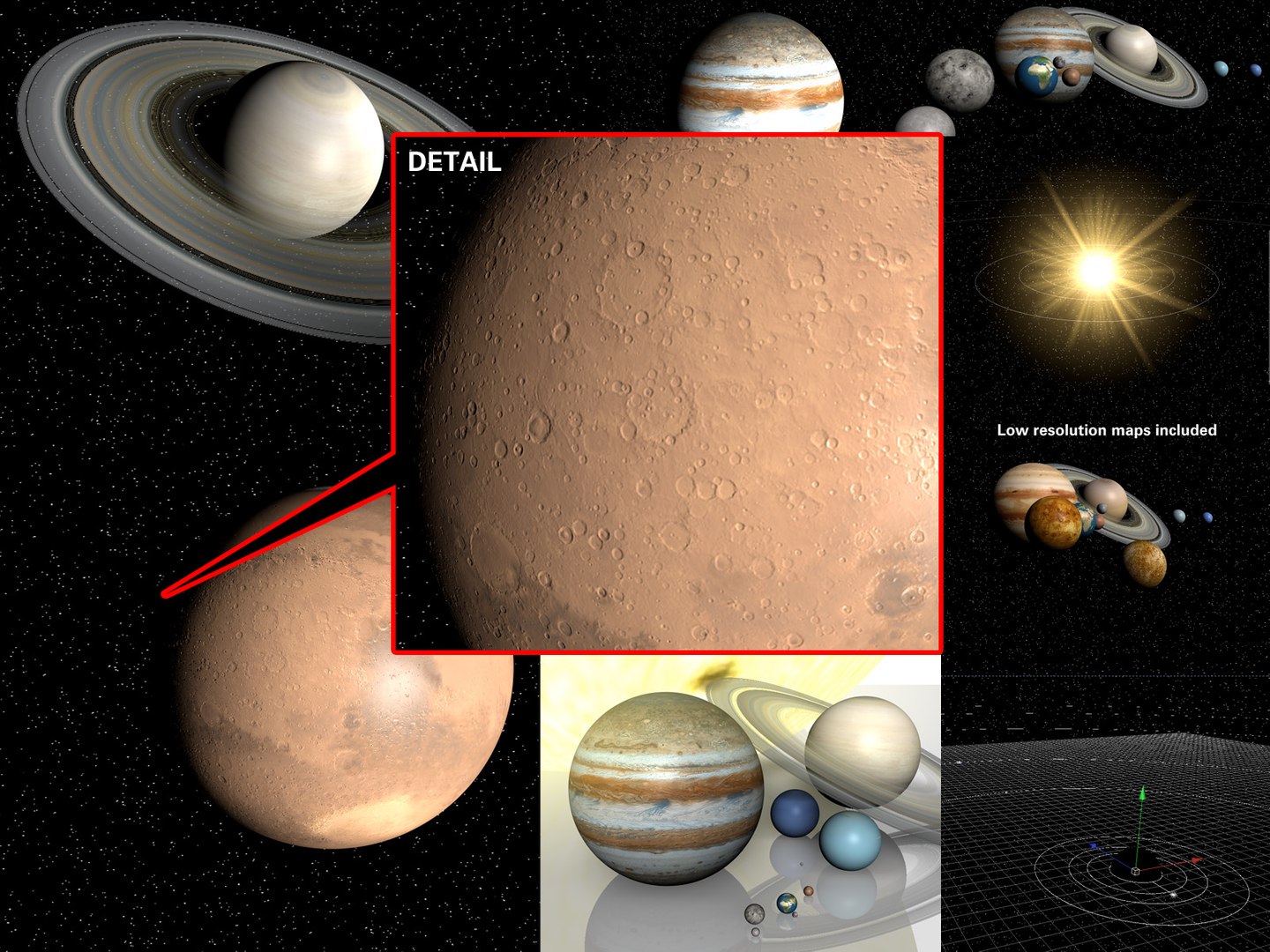 3d Hi Resolution Planetary Solar Model