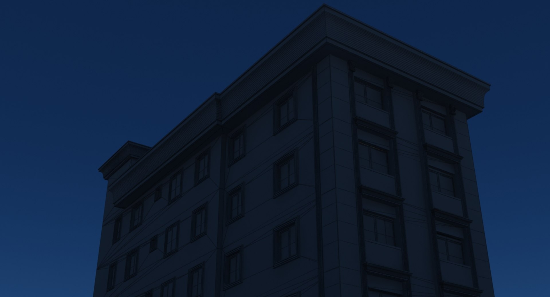 3D model night modern building 1 - TurboSquid 1378892