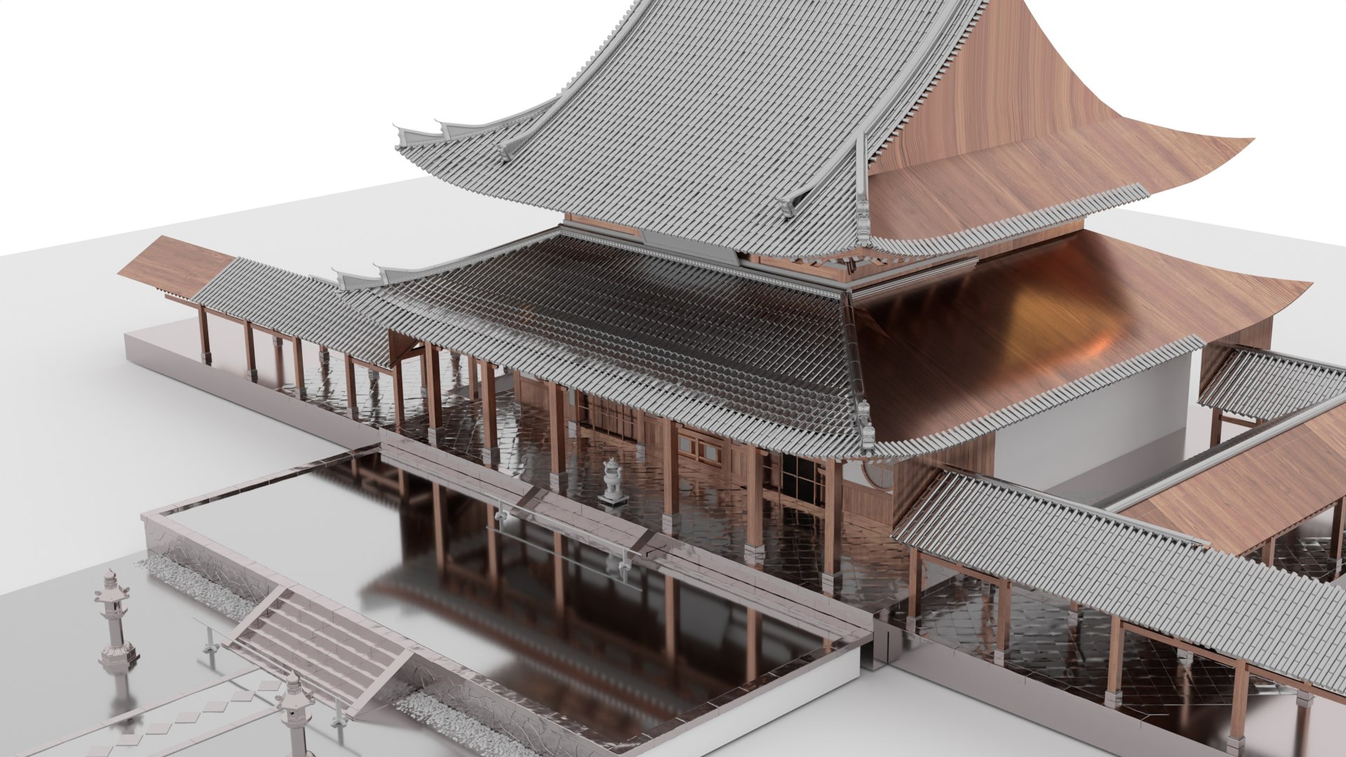 3D Traditional Chinese architecture palaces palaces and palaces ...