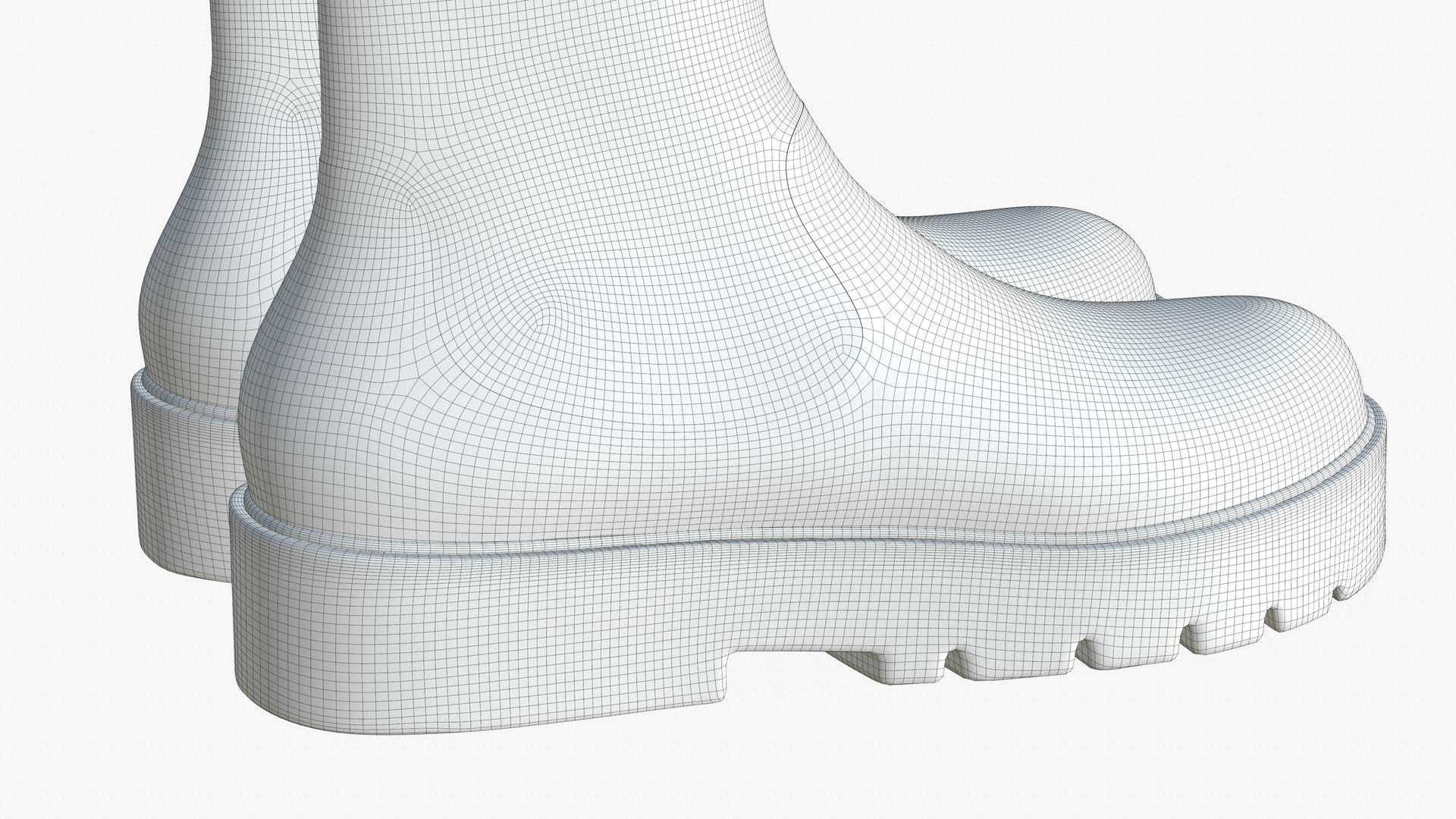 3D Leather Boots Cream Modern - TurboSquid 1955890