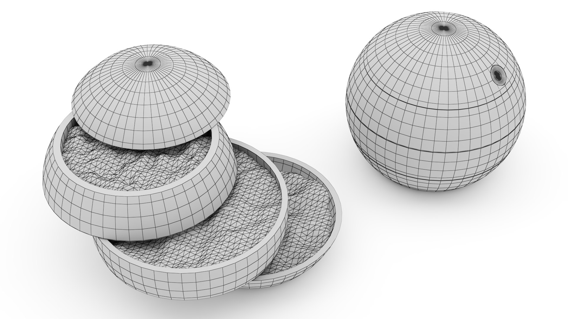 Spherical Snack Bowl With Peanuts And Cashew 3D Model - TurboSquid 2055071