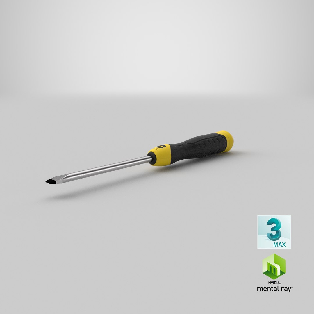 3D model Screwdriver Flat 3x75mm - TurboSquid 1982797