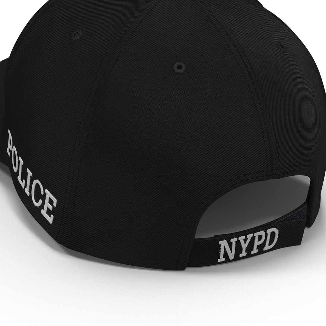 nypd police hat 3d model