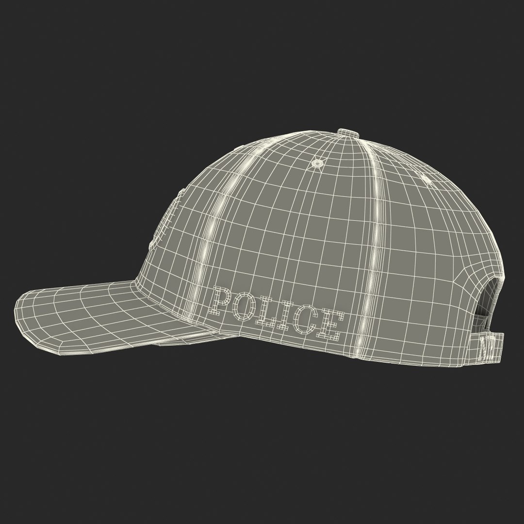 nypd police hat 3d model