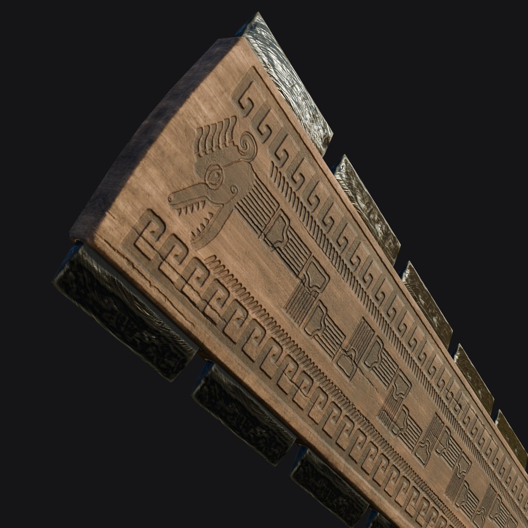 3D Model Aztec Macuahuitl - TurboSquid 2396874