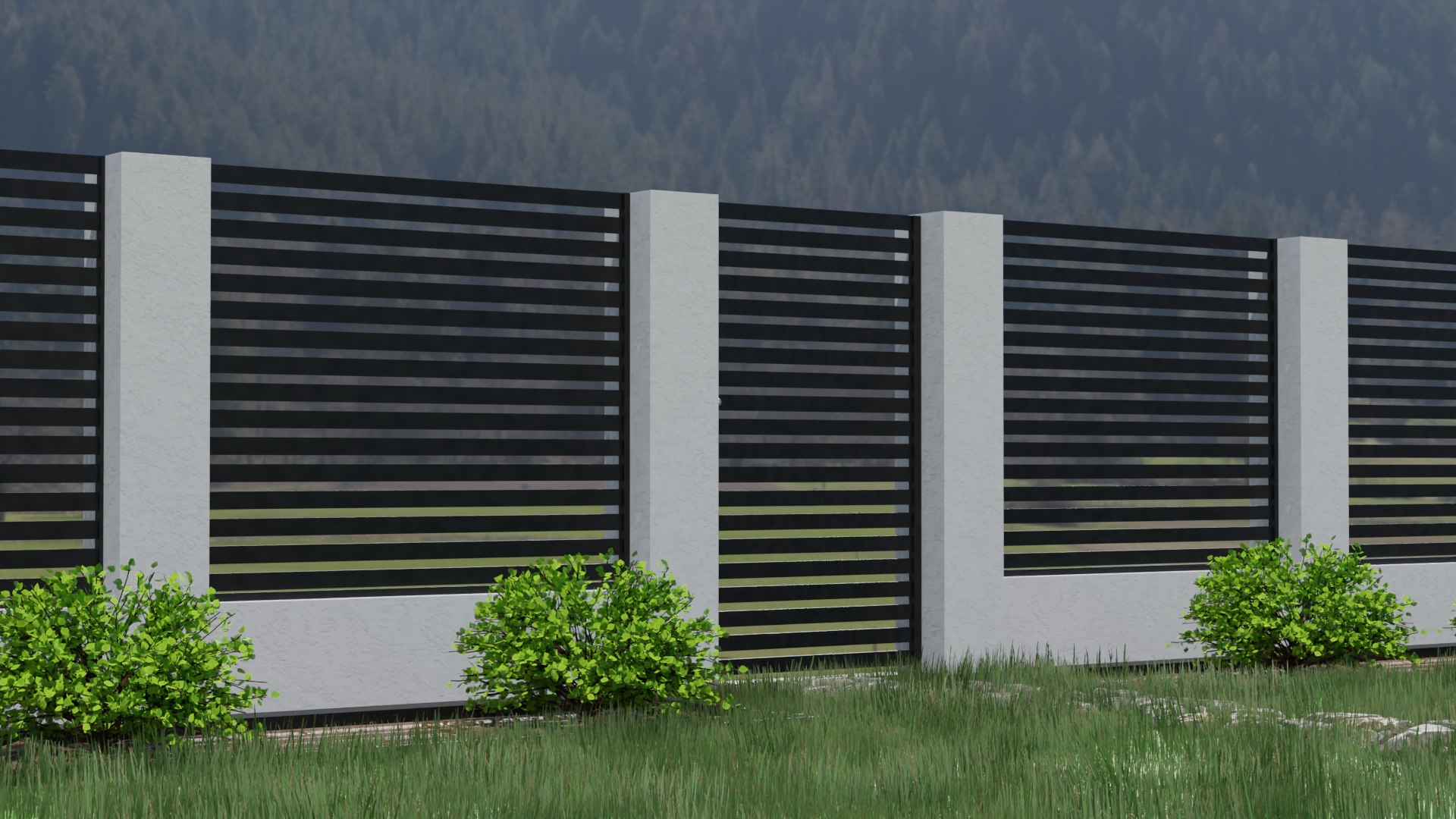 3D Low-Poly Realistic Fence 8 - With Materials model - TurboSquid 2114002
