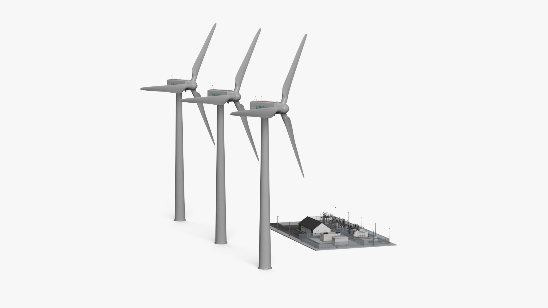 3D Wind Farm Substation - TurboSquid 2290828