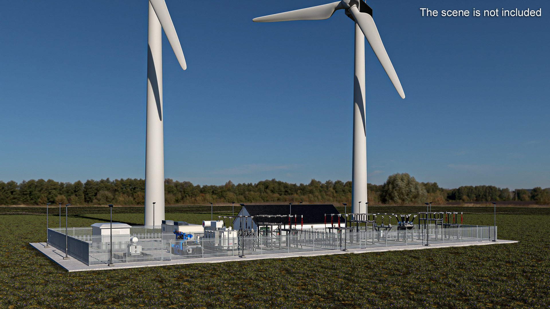 3D Wind Farm Substation - TurboSquid 2290828
