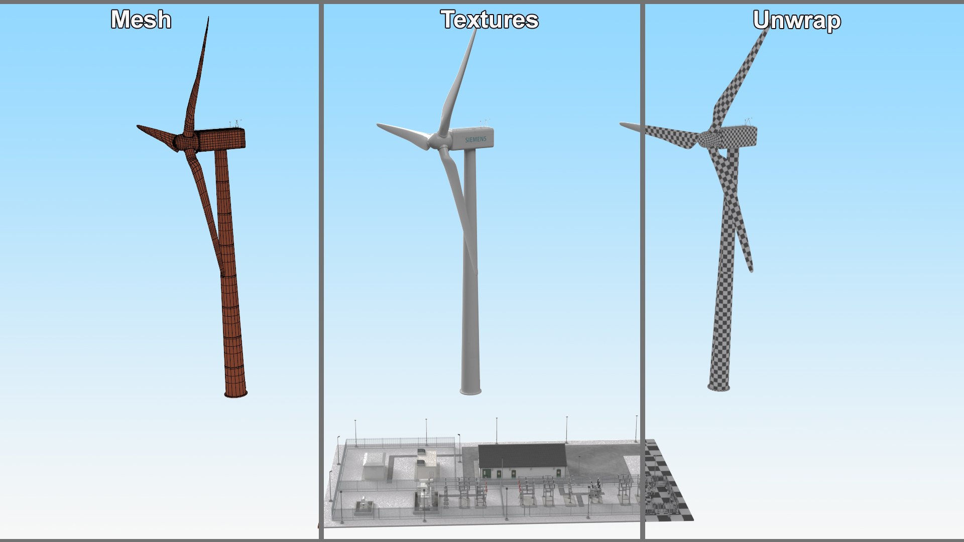3D Wind Farm Substation - TurboSquid 2290828