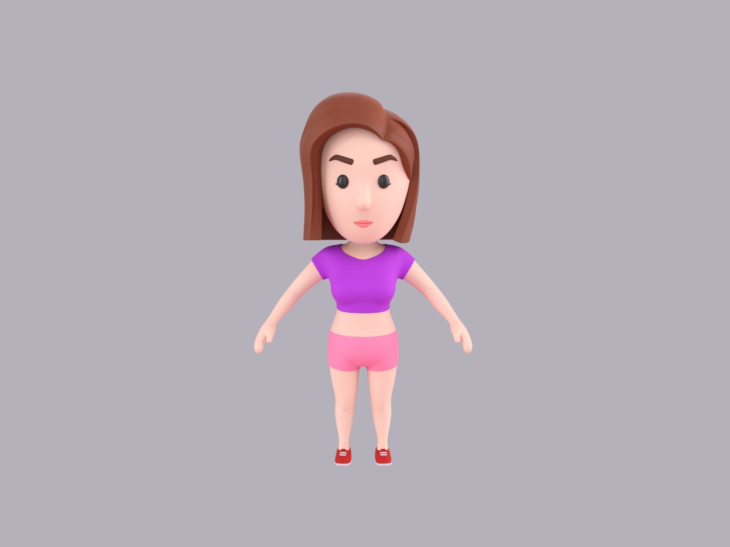 Cartoon Female Character Rigged 047 3D Model - TurboSquid 2379238